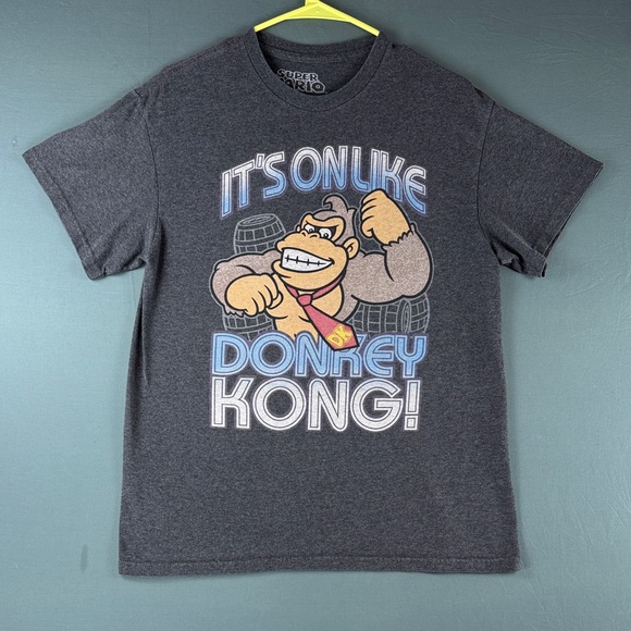 Super Mario Bros | Shirts | Super Mario Gray Donkey Kong Tshirt | Poshmark